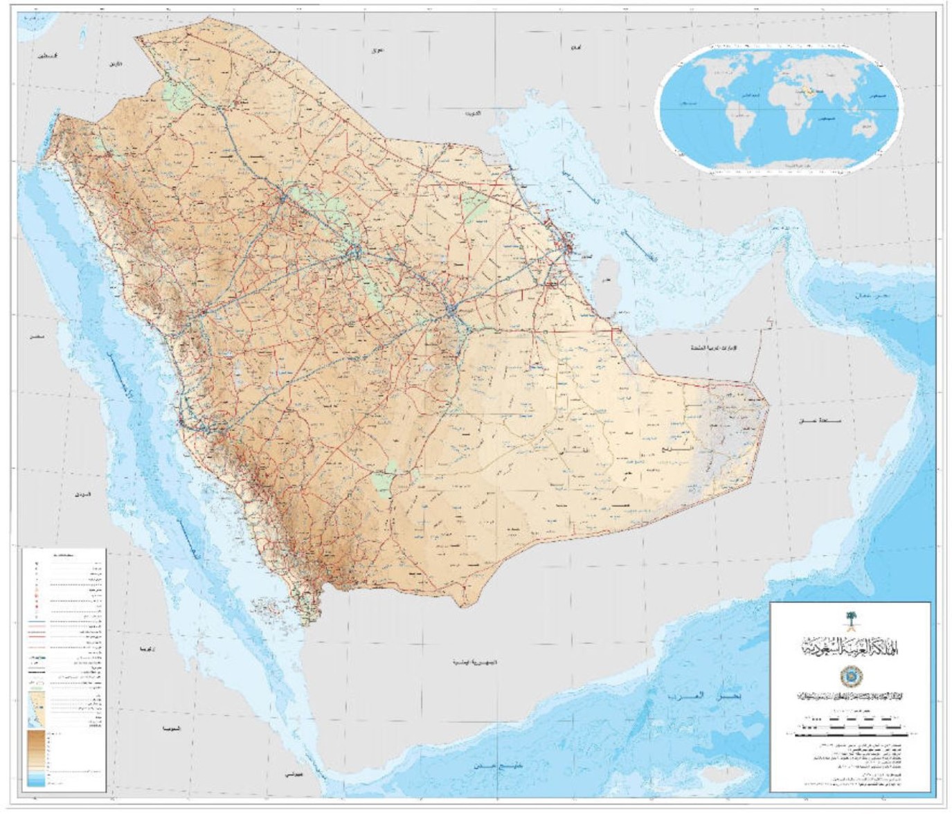 الهيئة الجيومكانية السعودية تعلن عن الخارطة الرسمية للمملكة بالحدود ...